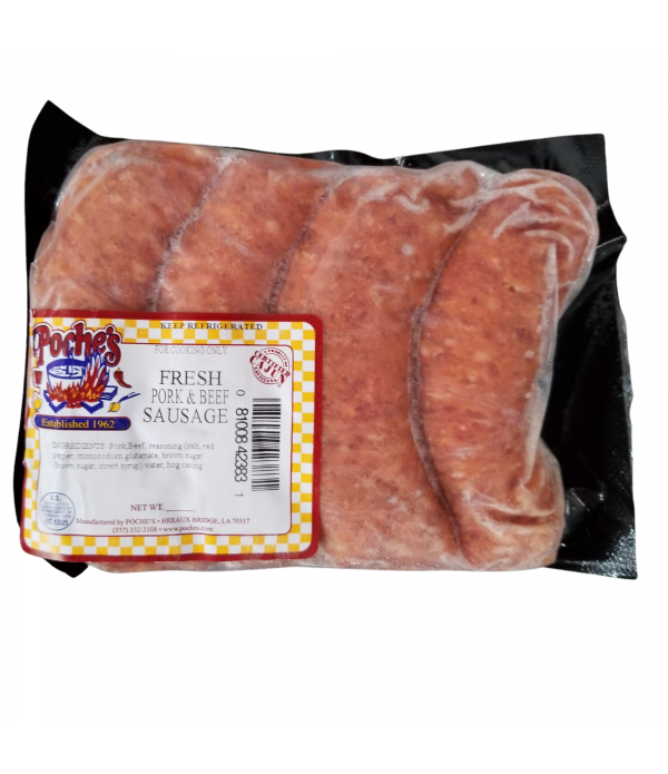Sausage : Poches Fresh Beef & Pork Sausage 1lb 08100 ...